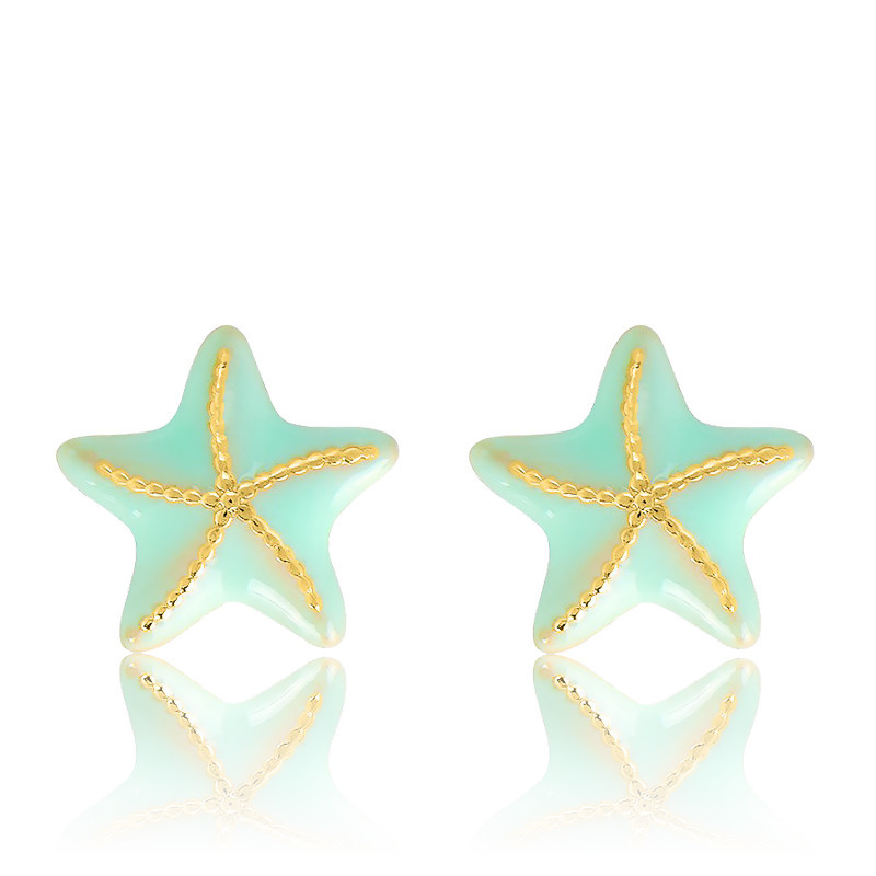Boucles d'oreilles Etoiles de Mer, Plaqué Or - Bambins