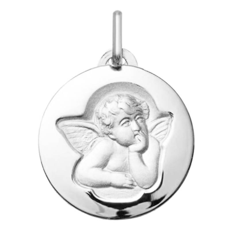 Médaille Ange Raphaël, Argent 925, 15mm - Argyor